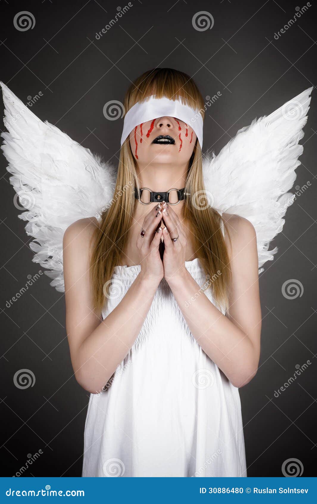 Fallen angel stock photo. Image of religion, collar, blond - 30886480