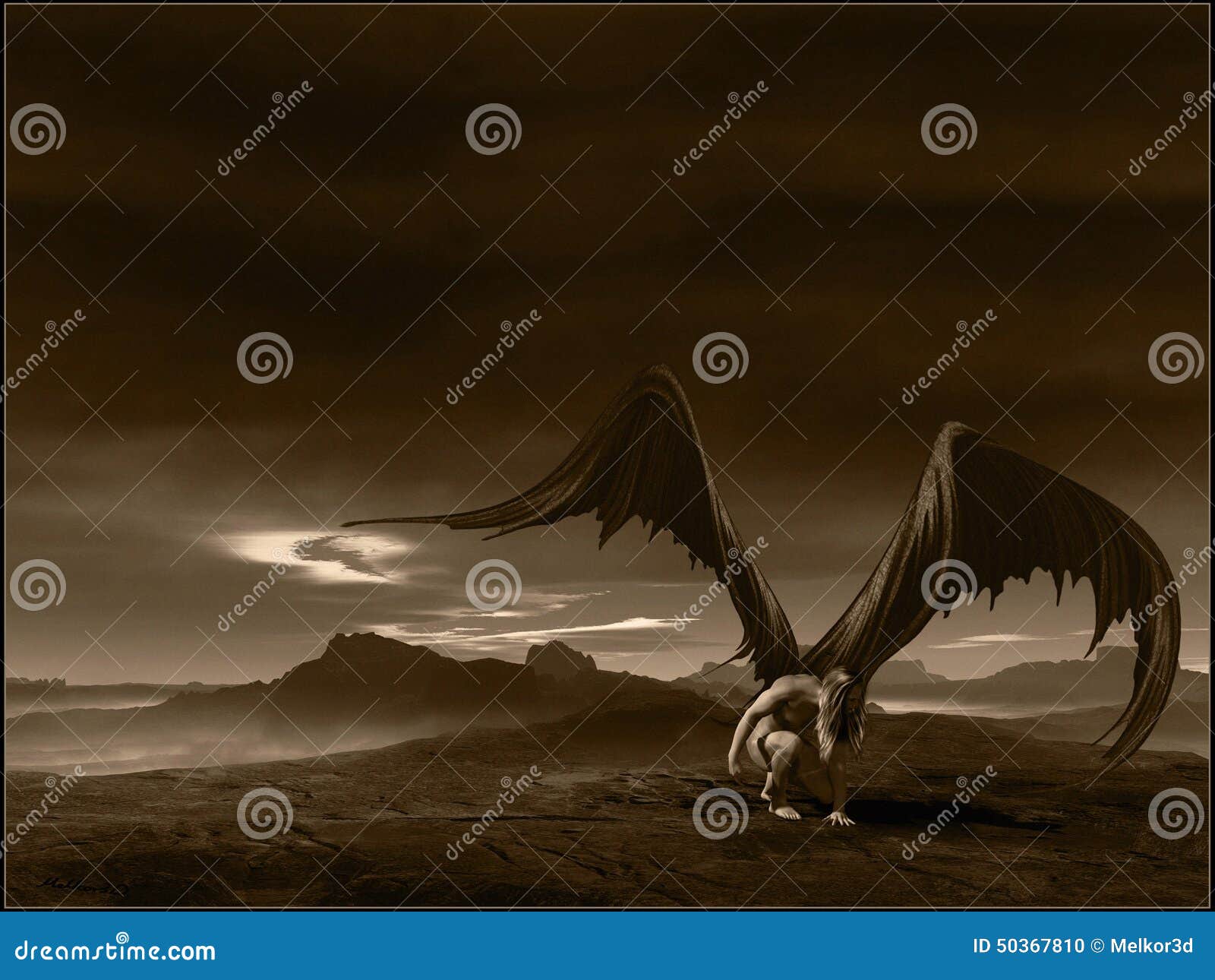 Fallen Angel Cartoon Vector | CartoonDealer.com #52572793