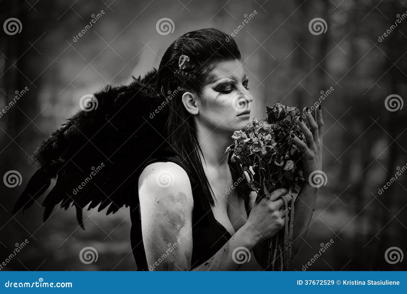 Fallen angel stock image. Image of fallen, hair, cute - 37672529