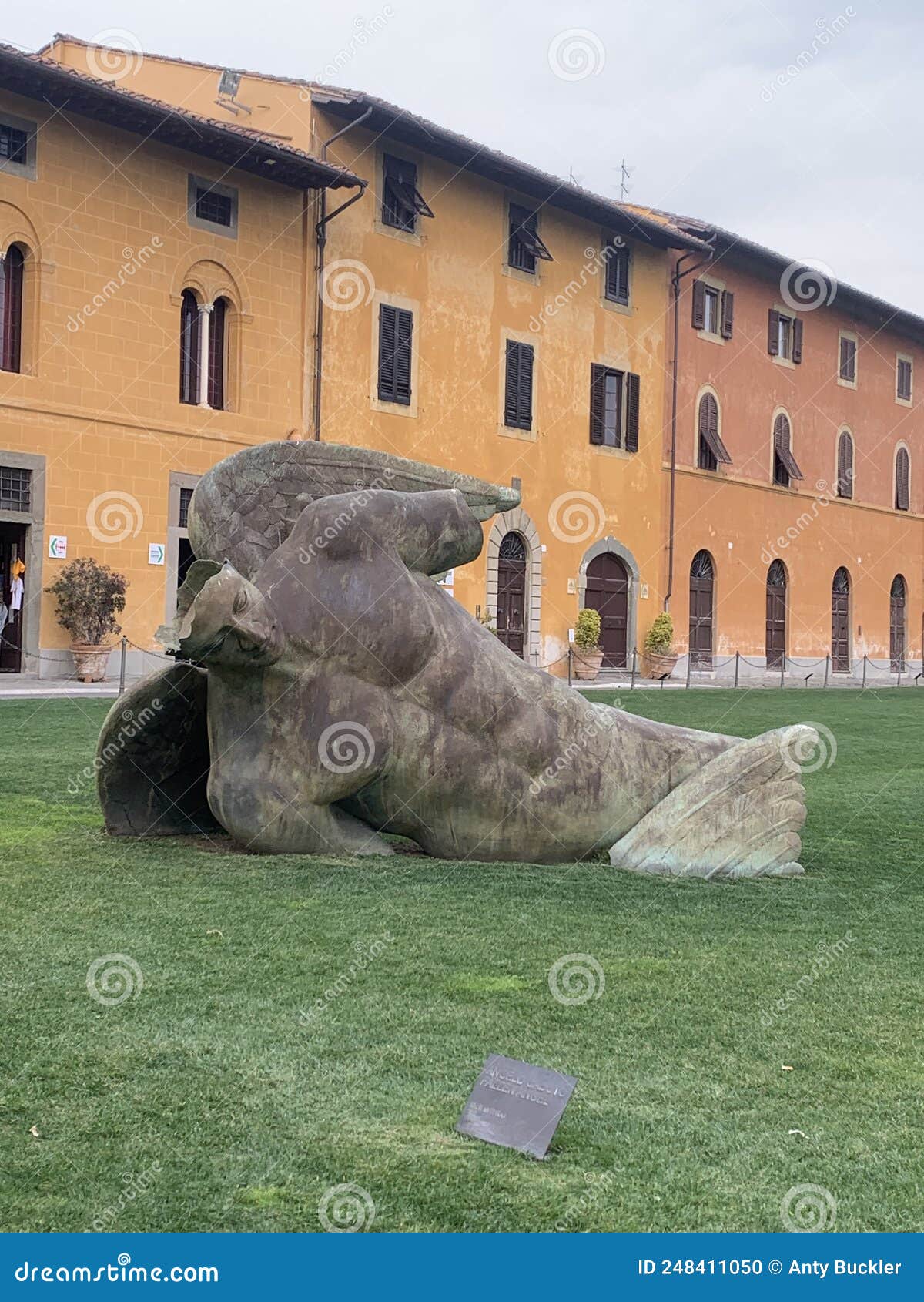 The fallen angel in Pisa stock photo. Image of monument - 248411050