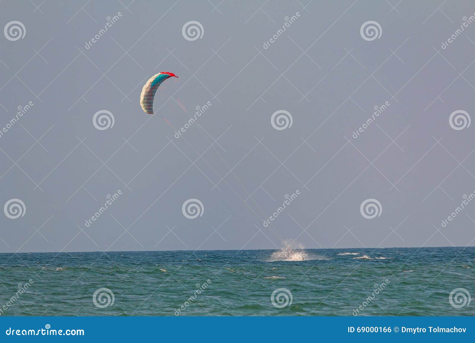 Fallen Athlete Dealing with Kitesurfing Stock Photo - Image of beach ...