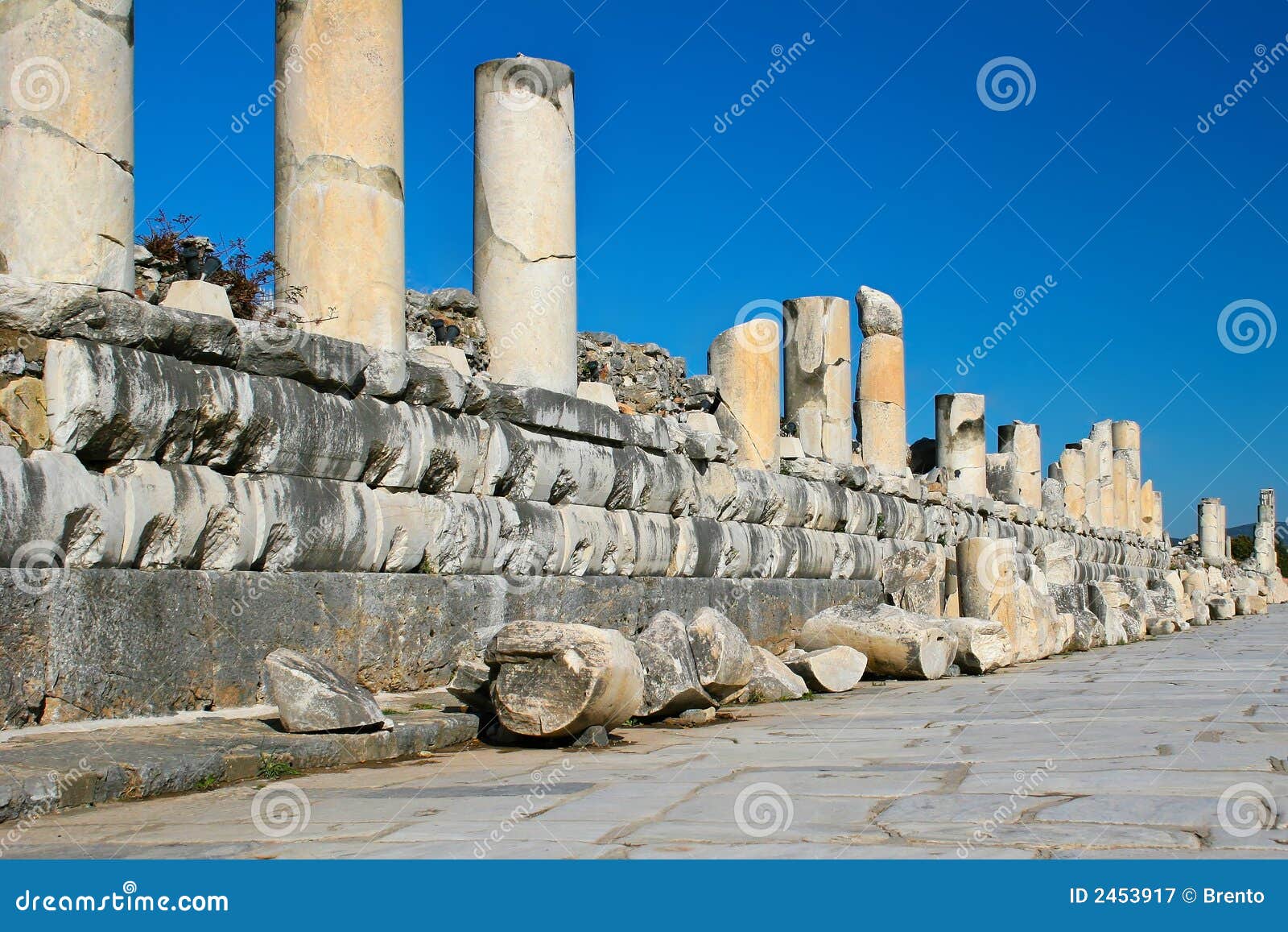 Fallen Columns stock image. Image of archaeological, architecture - 2453917