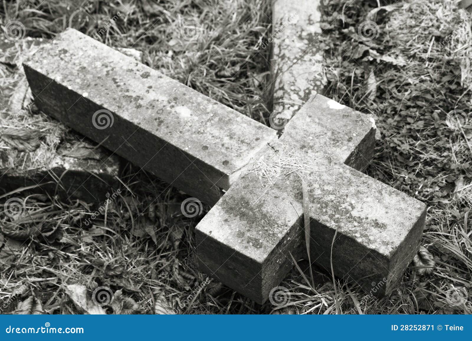 Fallen cross stock image. Image of holy, faith, black - 28252871