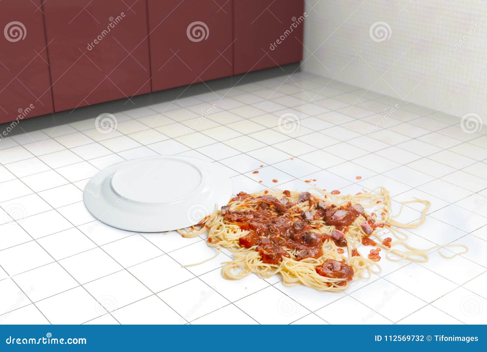 Fallen dish of pasta stock photo. Image of dirty, angry - 112569732