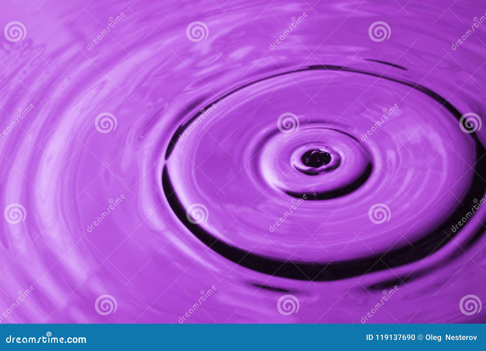 Fallen Drop on the Surface of a Purple Liquid Similar To the Disk Stock ...