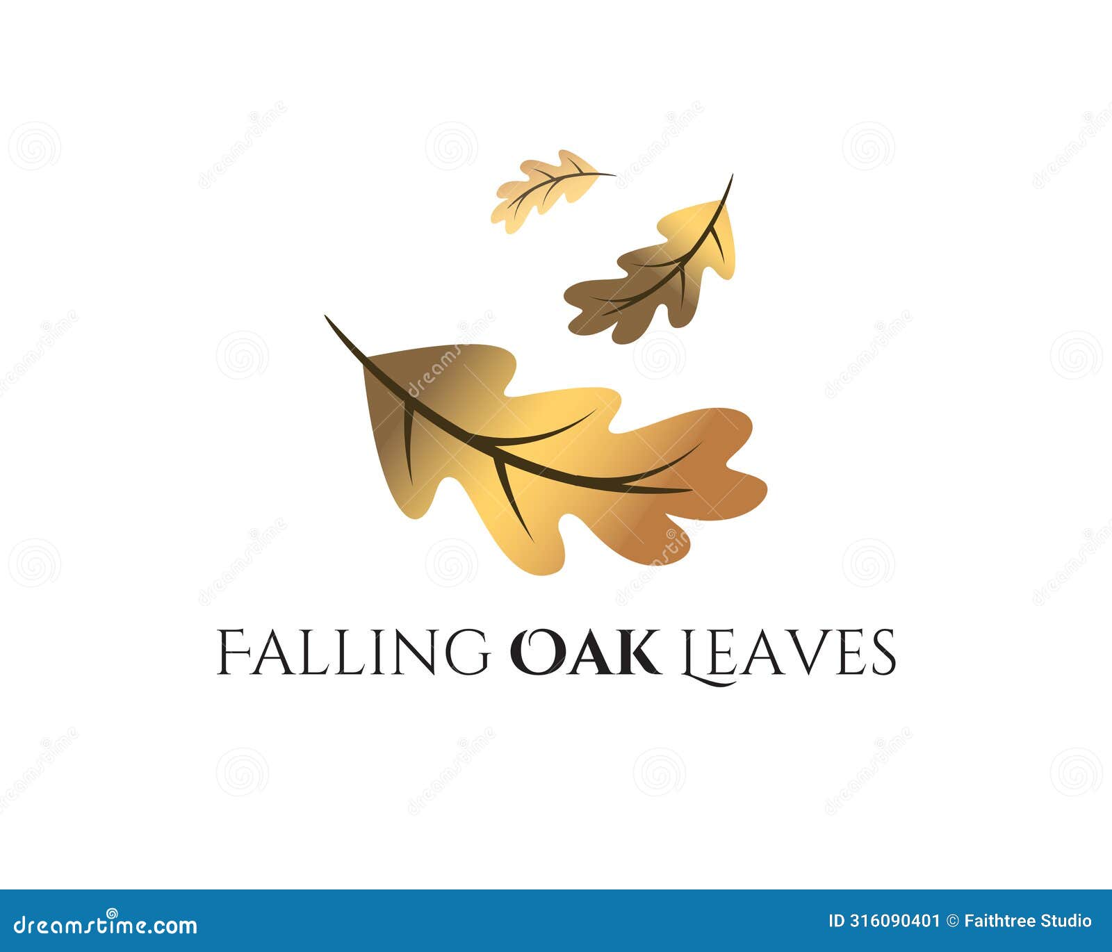 Fallen Golden Oak Leaf Logo Stock Vector - Illustration of orange, sign ...