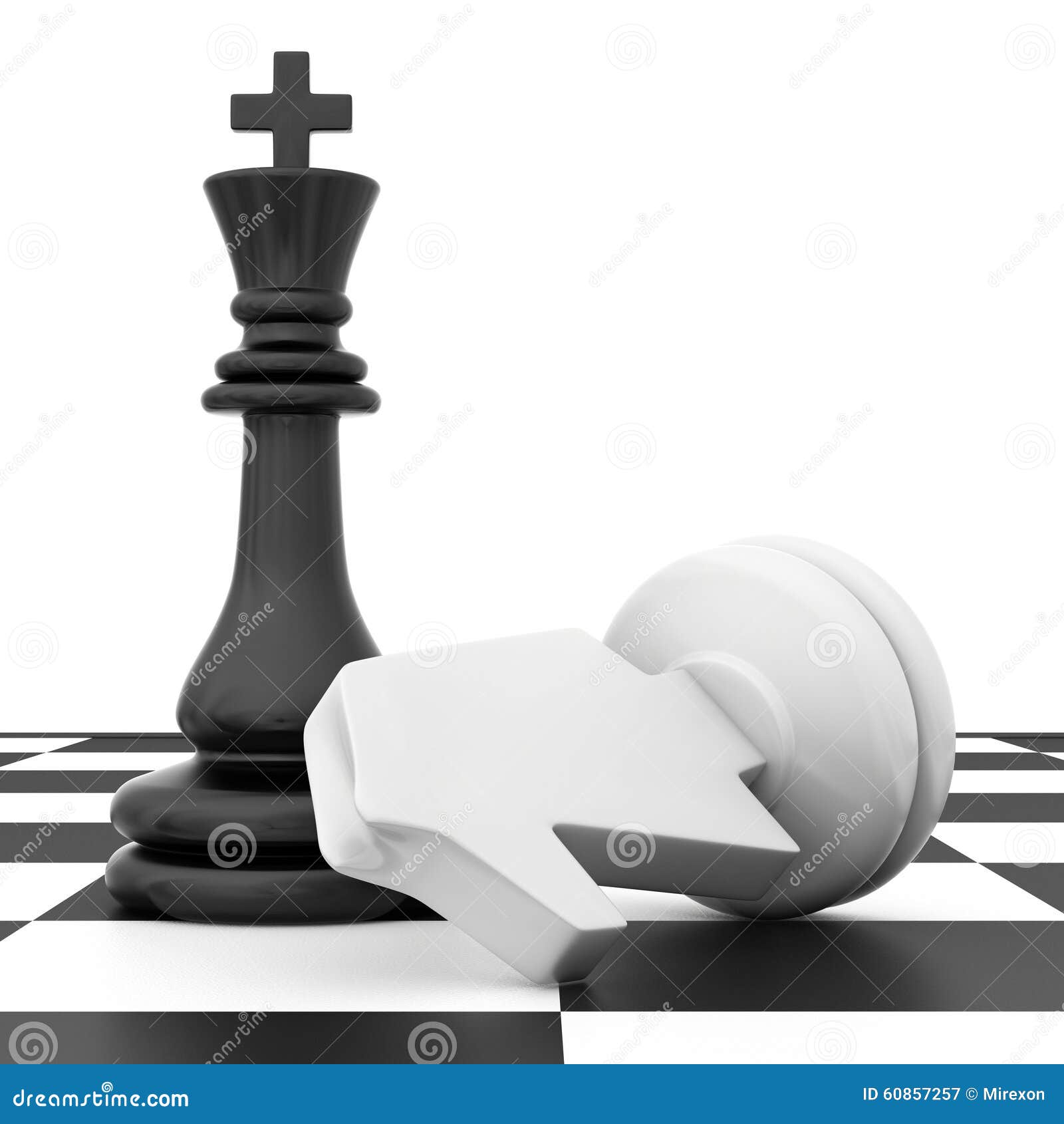 The Fallen Knight Chess Piece Lying on Chessboard Stock Illustration ...