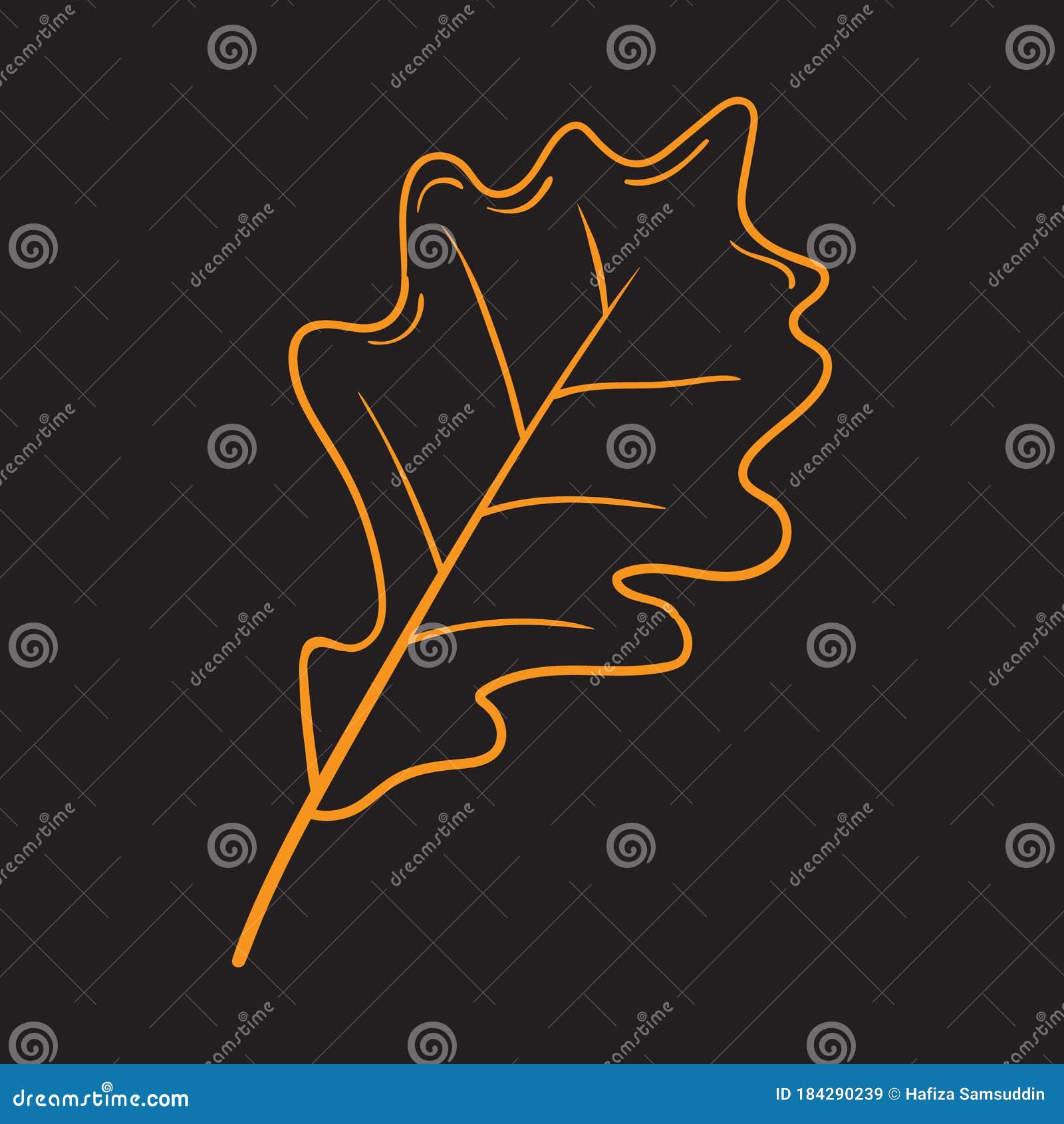 A Fallen Leaf Illustration. Stock Vector - Illustration of decorative ...