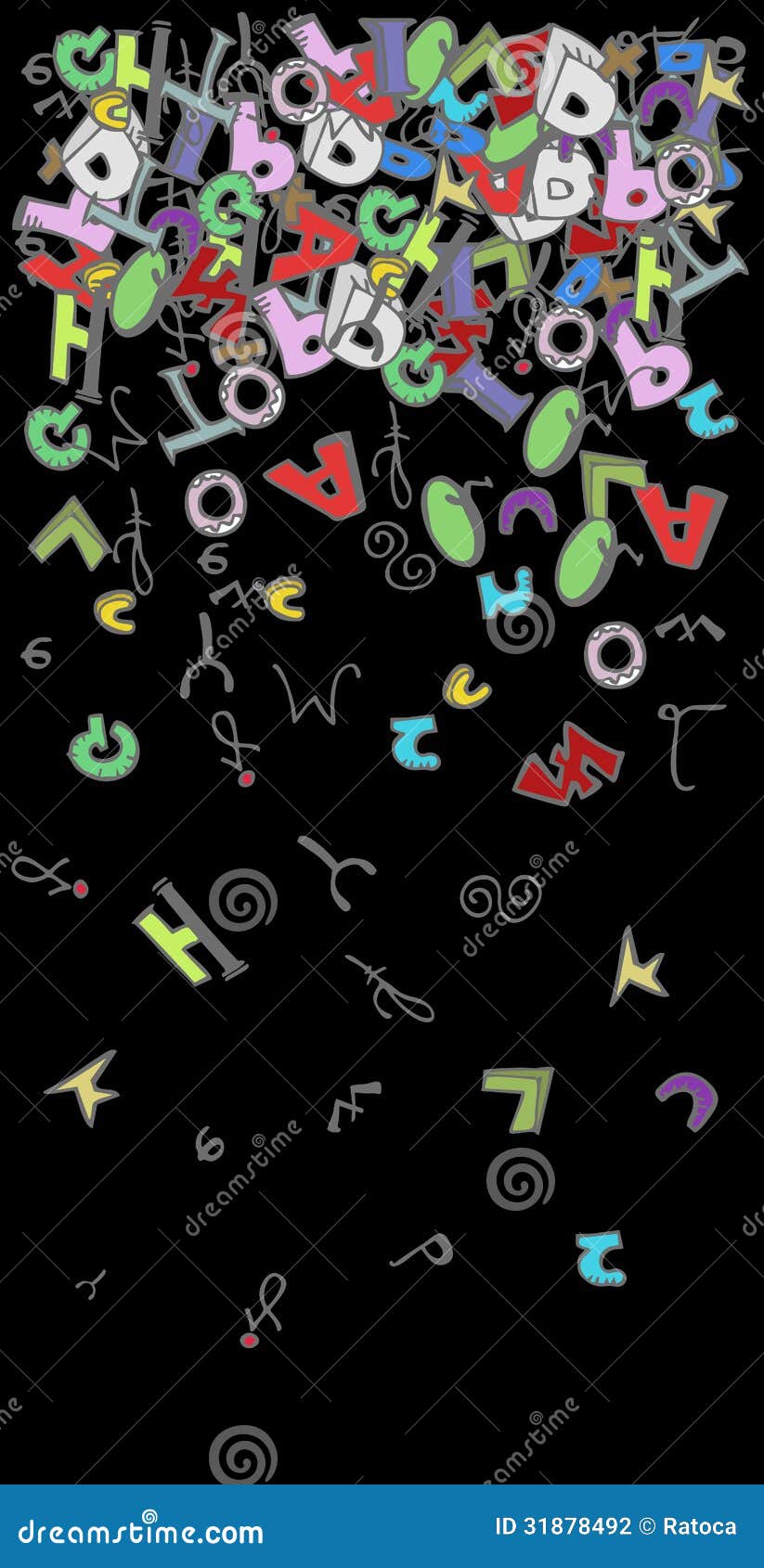 Fallen letters stock vector. Illustration of creative - 31878492