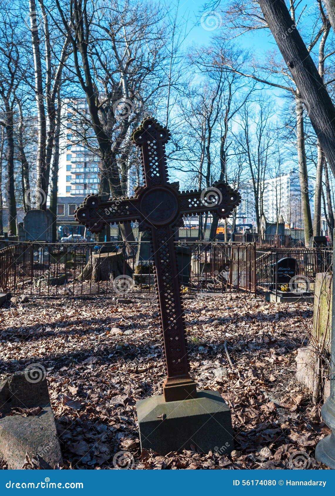 Fallen Metal Cross on an Abandoned Grave Stock Photo - Image of broken ...