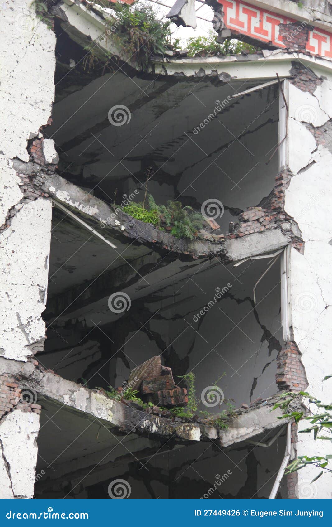 Fallen outer walls stock photo. Image of aftermath, devastation - 27449426