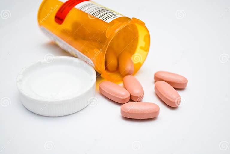 Fallen Pill Bottle stock image. Image of necessity, pain - 12556207