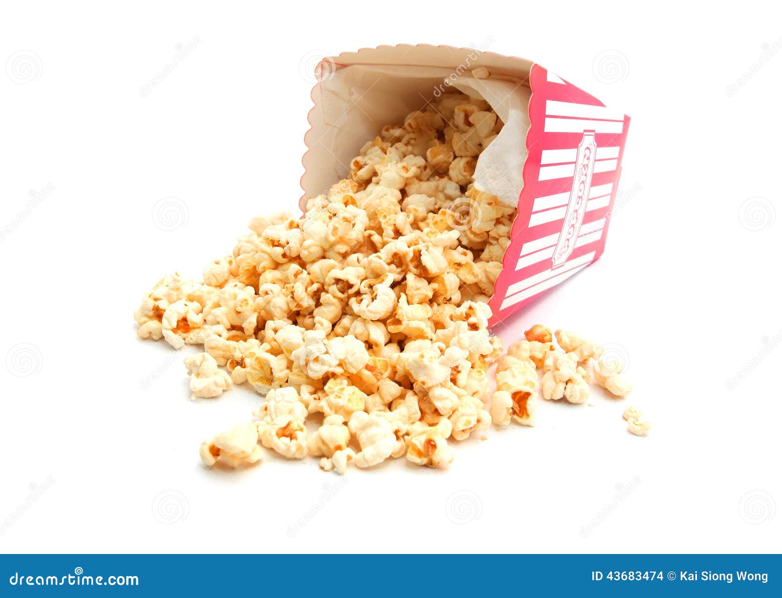Fallen popcorn in box stock photo. Image of sweet, crisp - 43683474