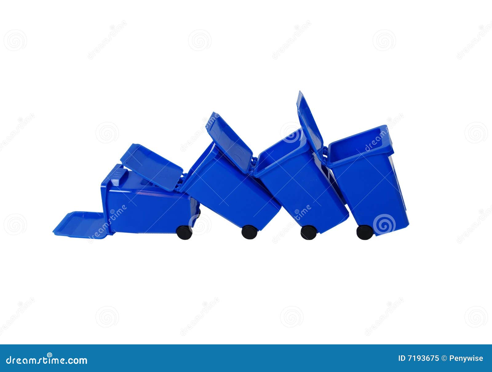 Fallen Recycling bins stock image. Image of bins, reuse - 7193675