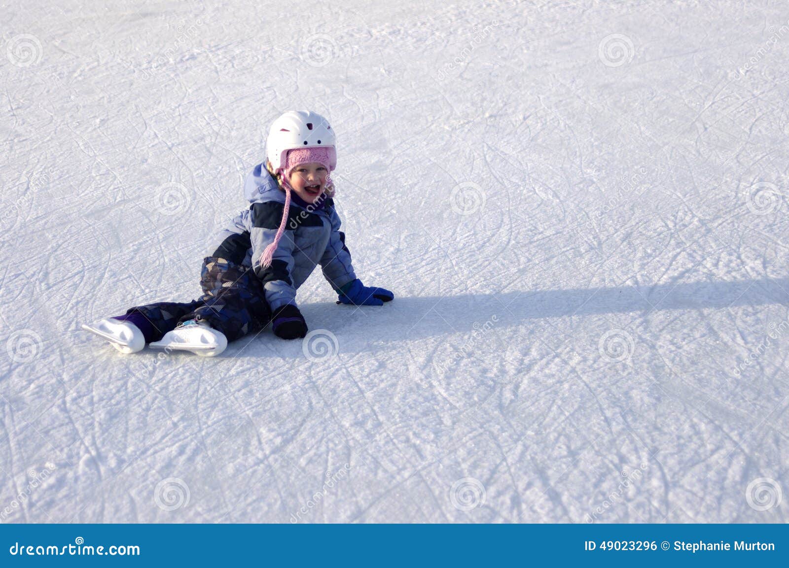 Fallen skater stock photo. Image of snow, winter, childhood - 49023296