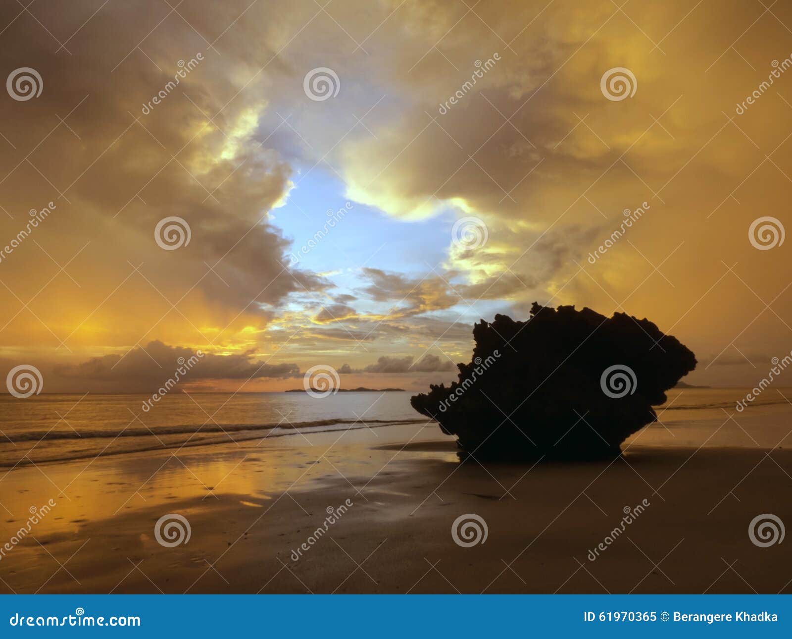Fallen from the Sky, Sunset and Rock in Thailand Stock Image - Image of ...
