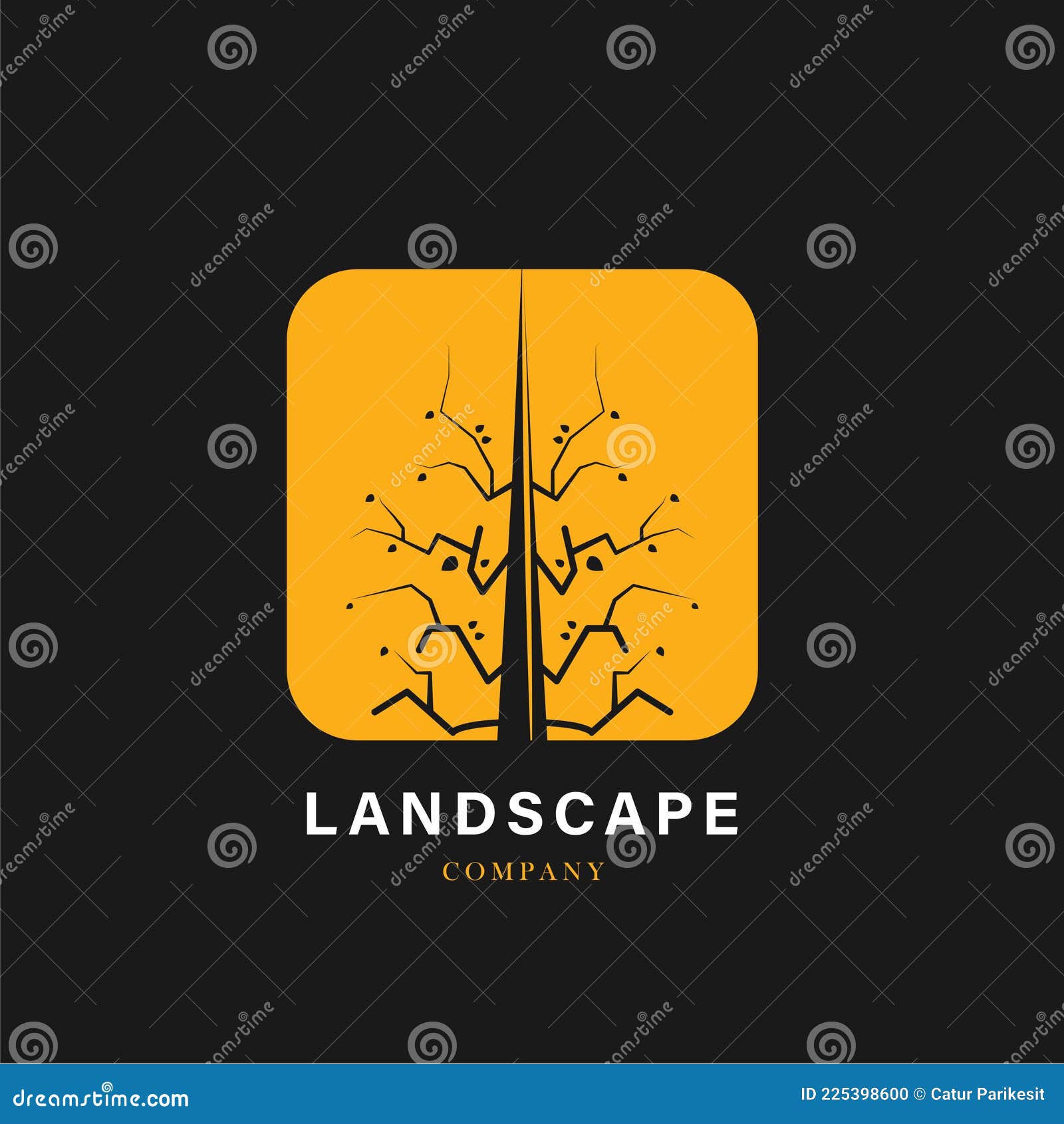 Fallen Tree Logo Vector Illustration Design Template Stock Vector ...
