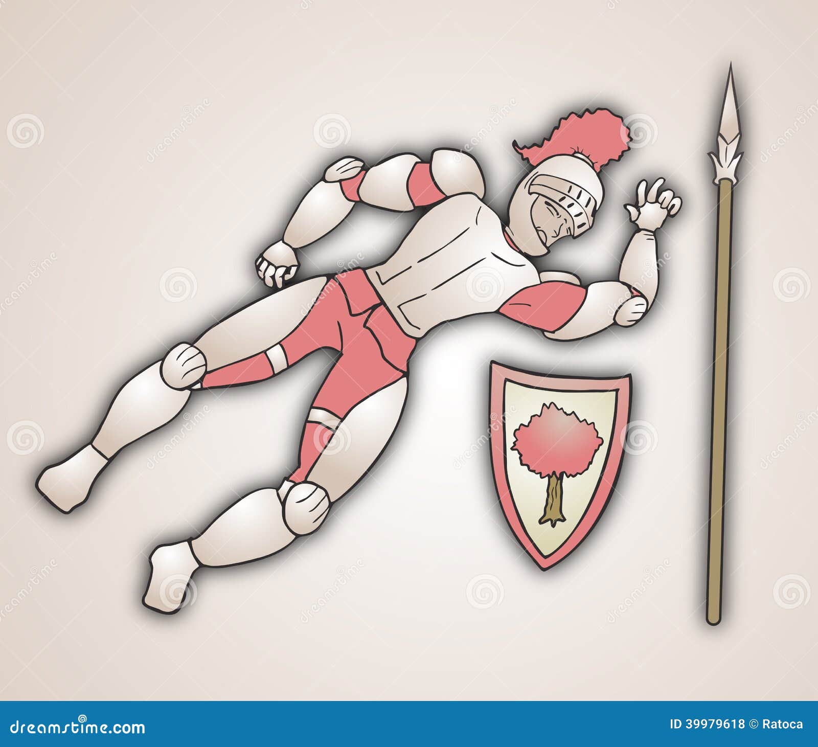 Fallen warrior stock vector. Illustration of break, medieval - 39979618