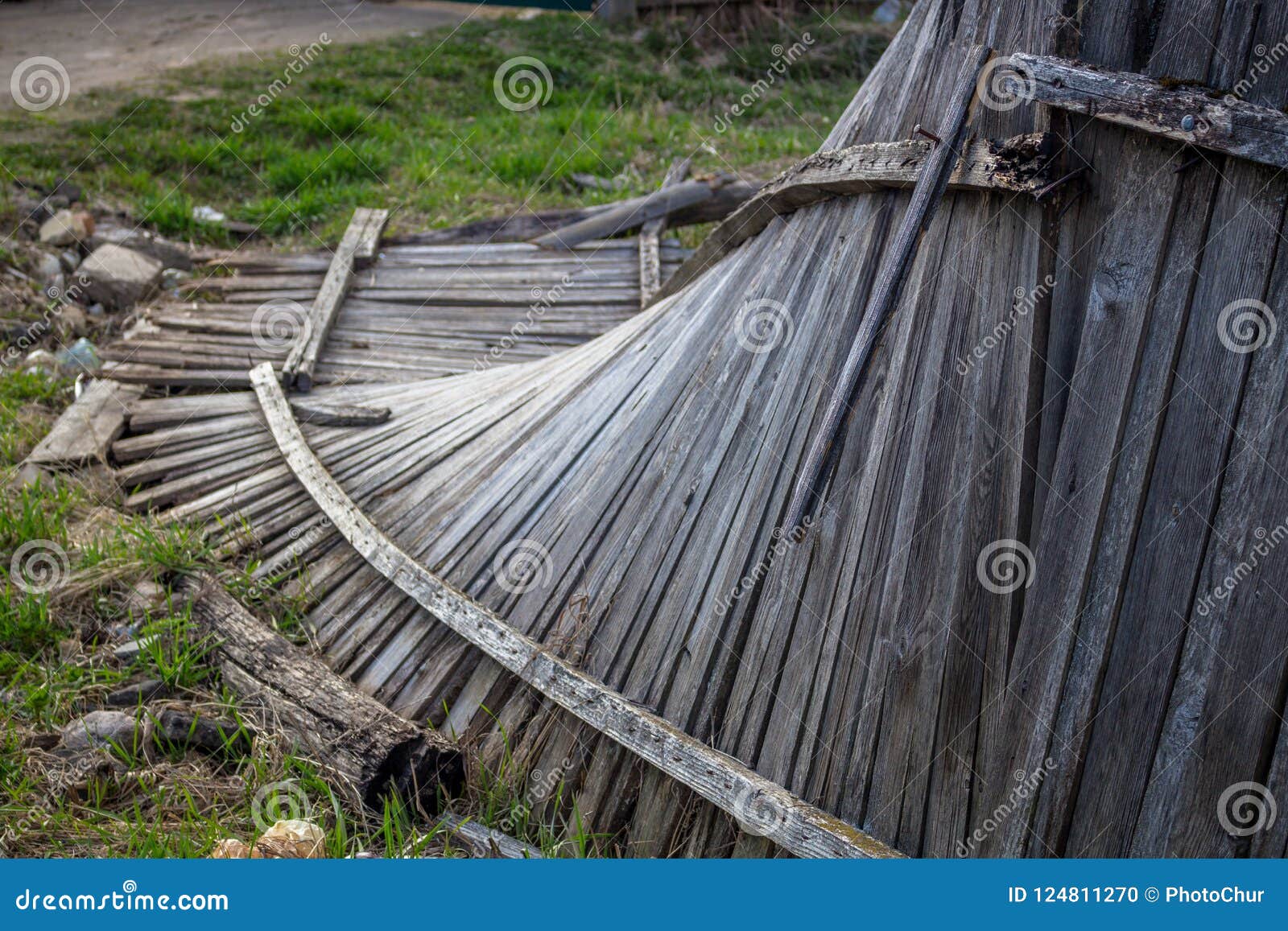 Flimsy Old Rotten Bridge Across The Rocks On The Sea Coast Royalty-Free ...