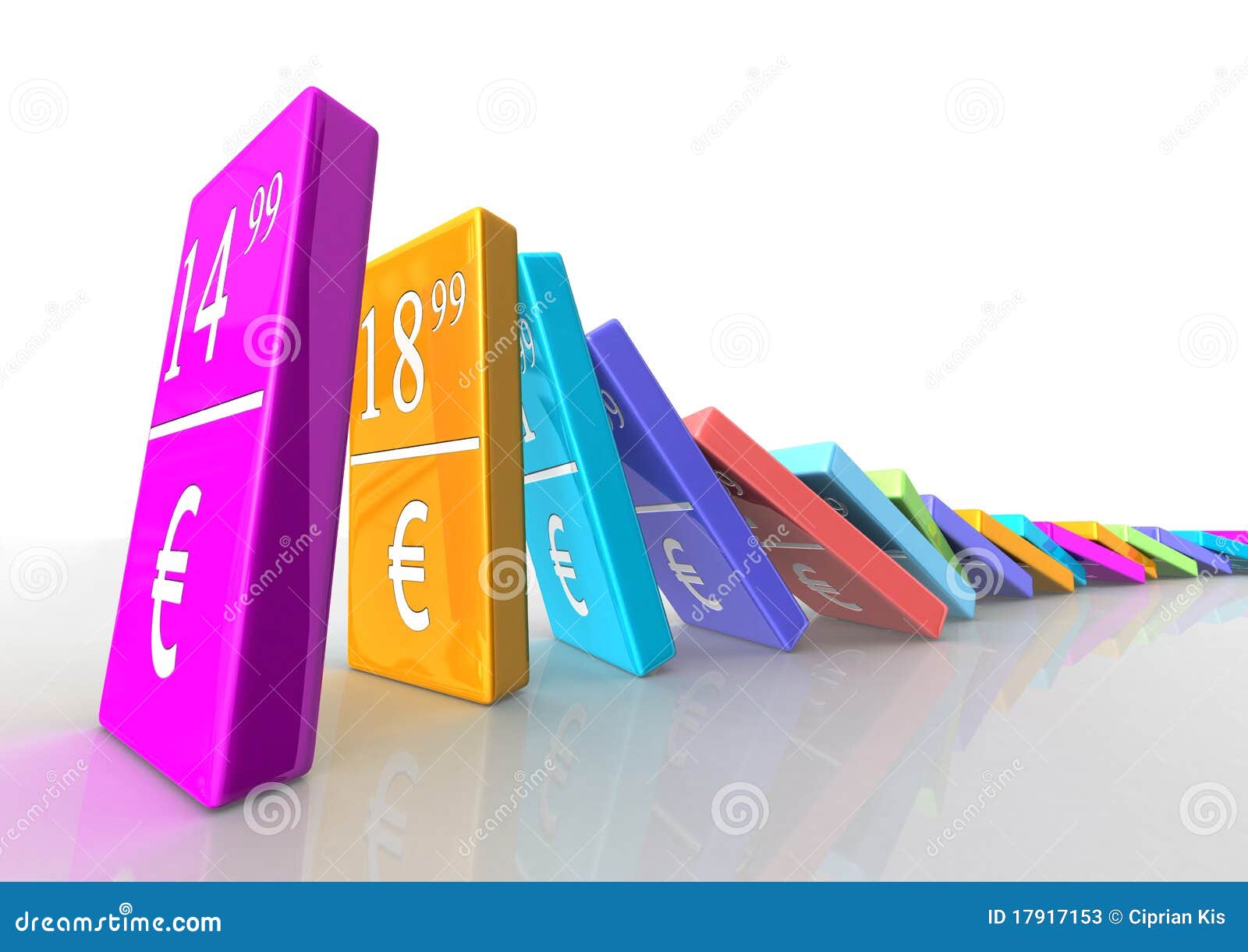 Fallende Preise Euro stock abbildung. Illustration von fallen - 17917153