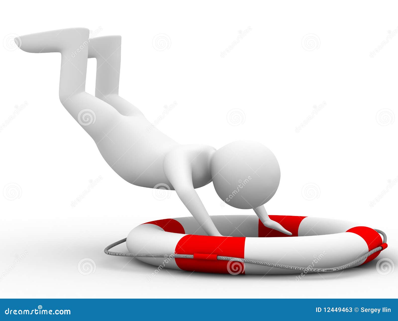 Fallender Mann Auf Weißem Hintergrund Stock Abbildung - Illustration ...