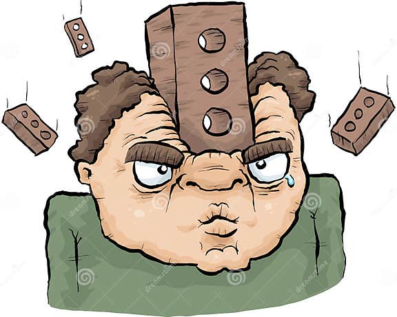 Fallender Ziegelstein-Unfall Stock Abbildung - Illustration von unfall ...