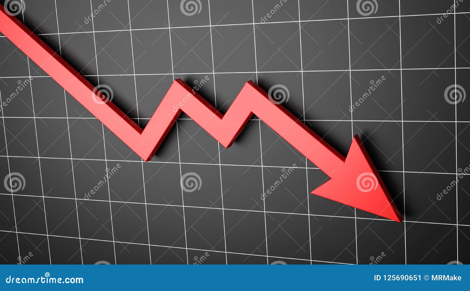 Fallendes Pfeil-Diagramm stock abbildung. Illustration von pfeil ...