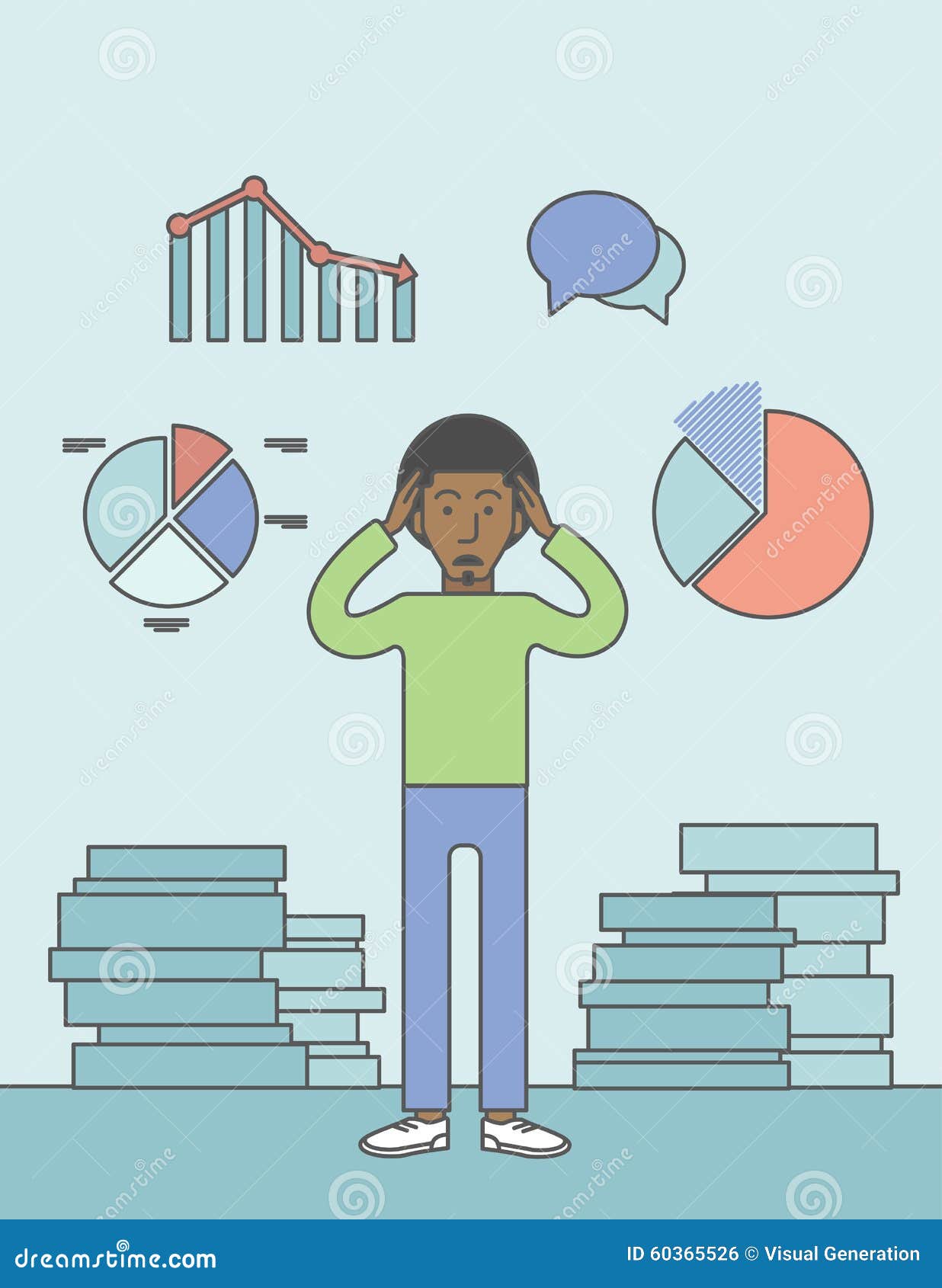 Fallimento illustrazione vettoriale. Illustrazione di umano - 60365526