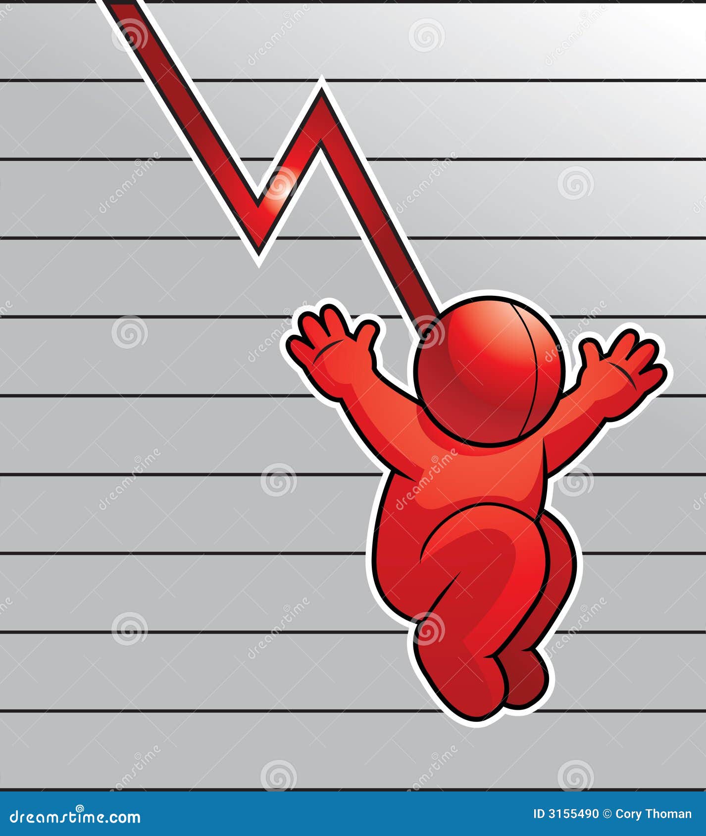 Falling stock vector. Illustration of cartoon, financial - 3155490