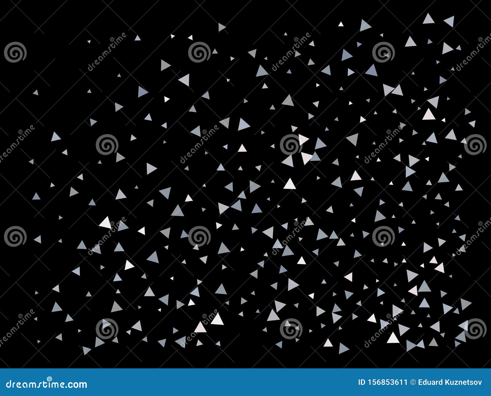 Falling abstract triangles stock illustration. Illustration of black ...