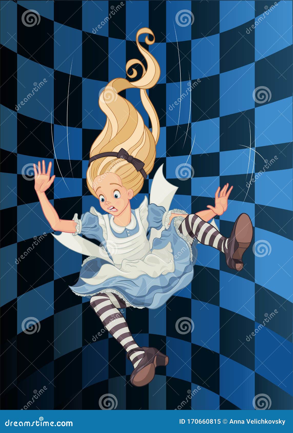 Falling Alice stock vector. Illustration of rabbit, wonderland - 170660815 Falling Alice stock vector. Illustration of rabbit, wonderland - 170660815