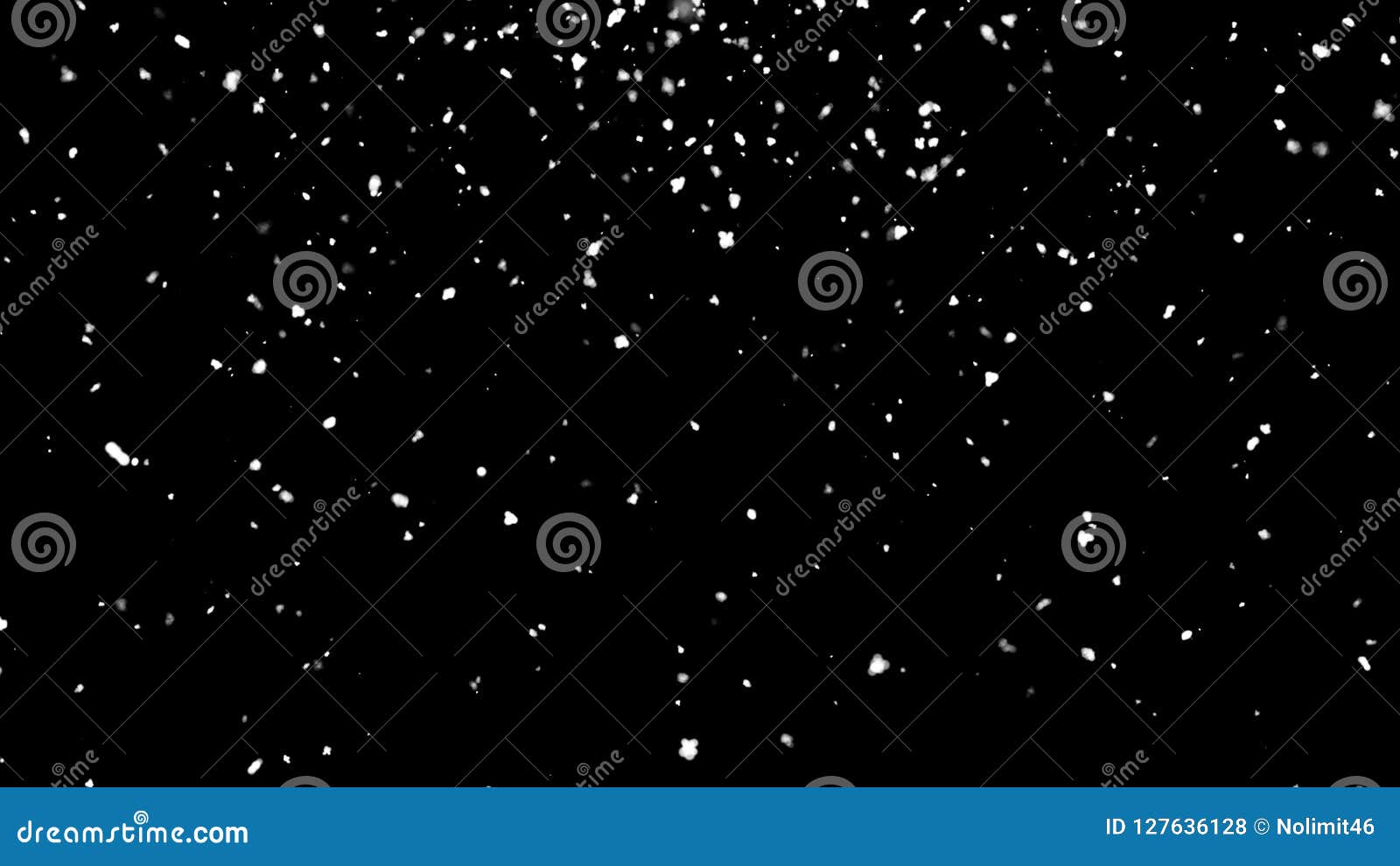 Falling Atmospheric Snow in Space, Computer Generated Abstract ...