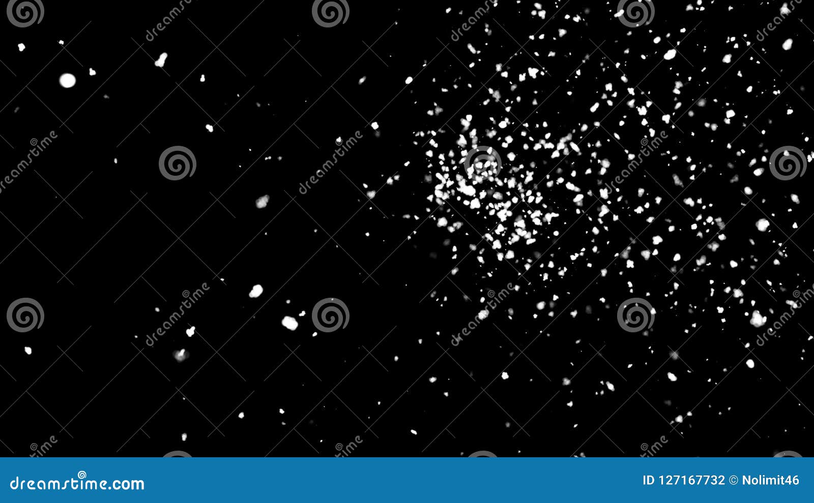 Falling Atmospheric Snow in Space, Computer Generated Abstract ...