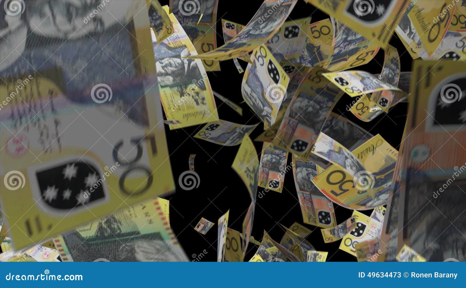 Falling Australian dollar stock video. Video of effect - 49634473