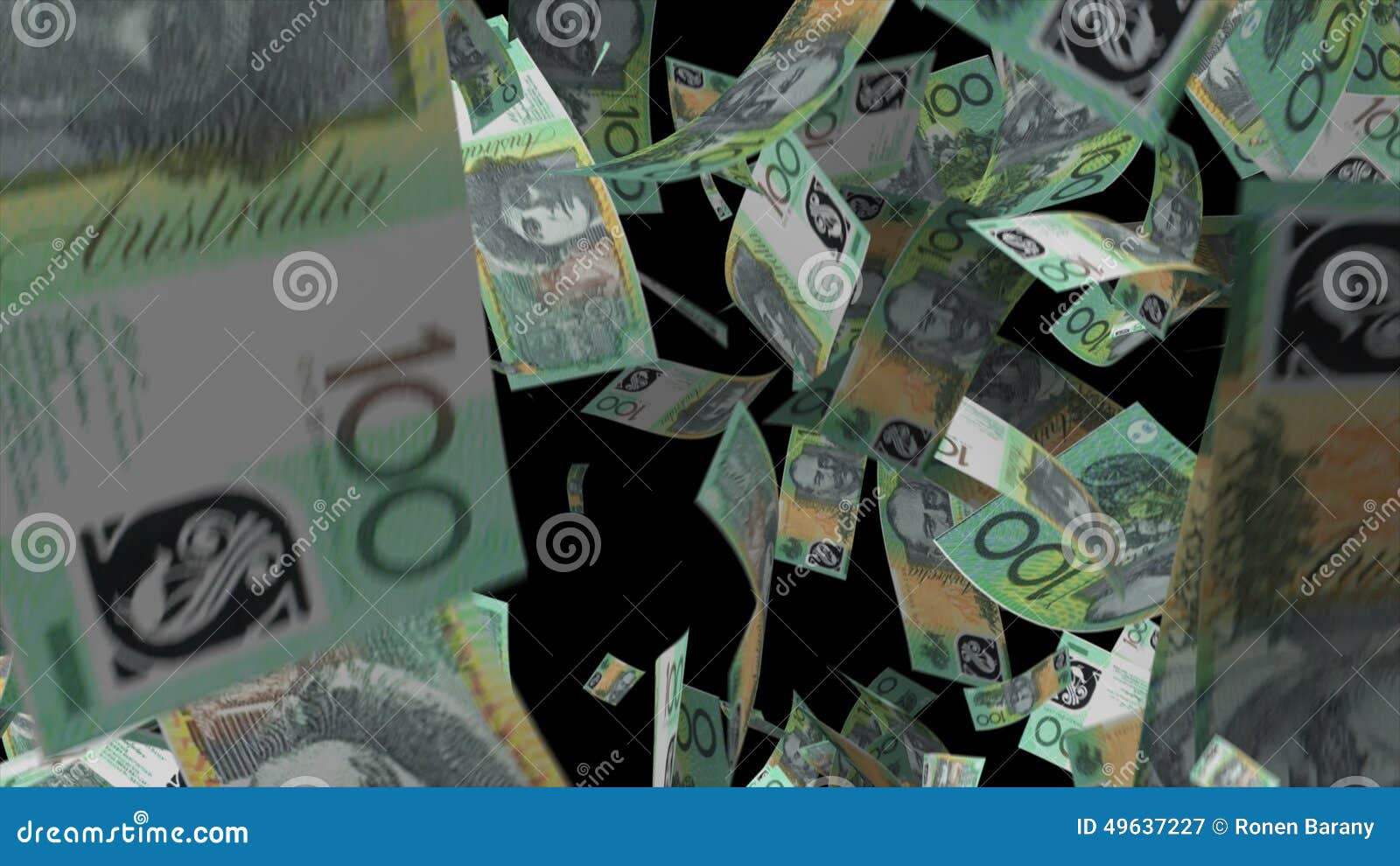 Falling Australian dollar stock video. Video of australian - 49637227