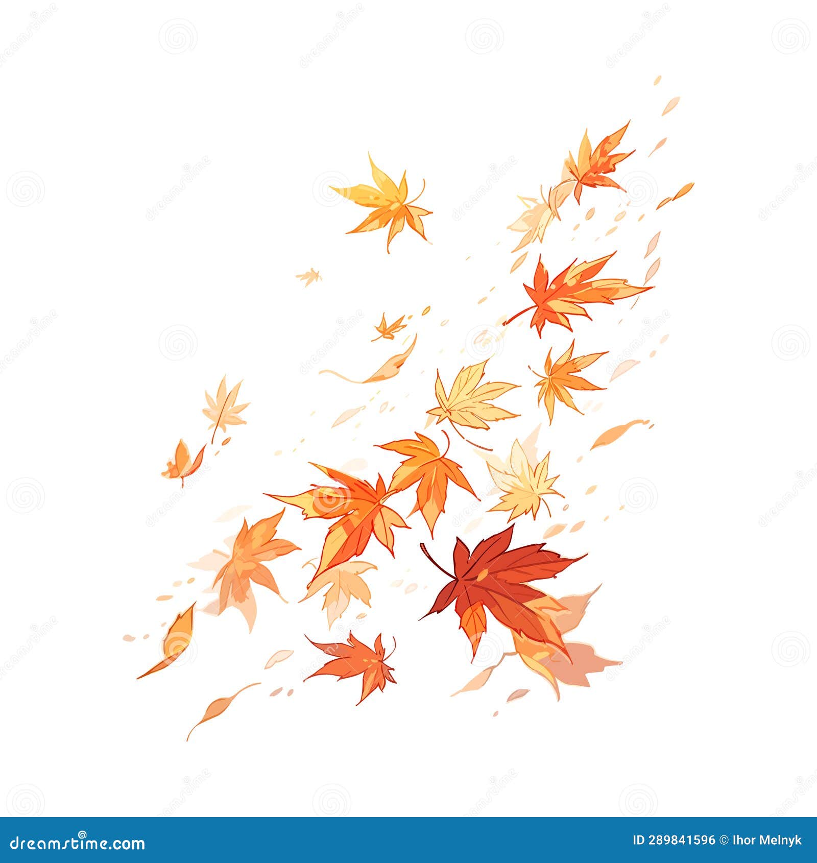 Falling autumn leaves stock illustration. Illustration of background ...