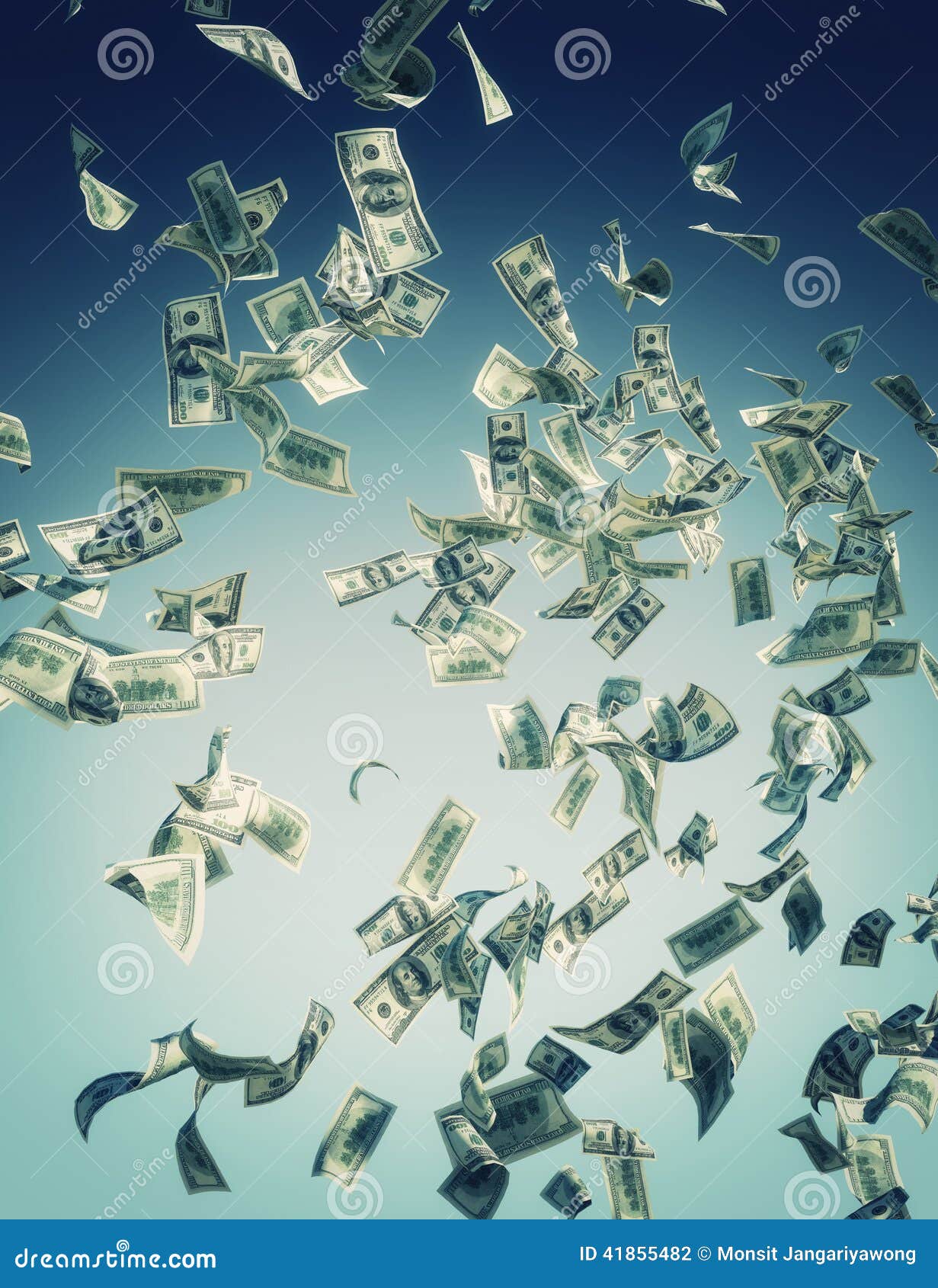 Falling banknotes stock illustration. Illustration of money - 41855482