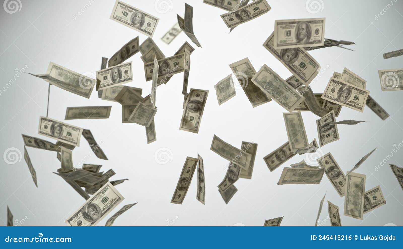 Falling Banknotes Dollars on Gradient Background Stock Photo - Image of ...