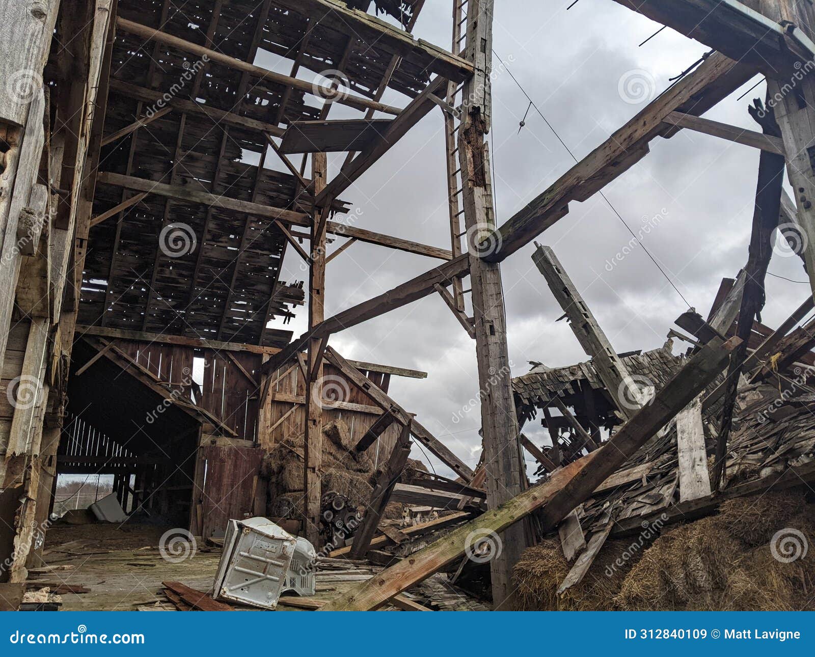 An old Barn rotting away stock image. Image of destruction - 312840109