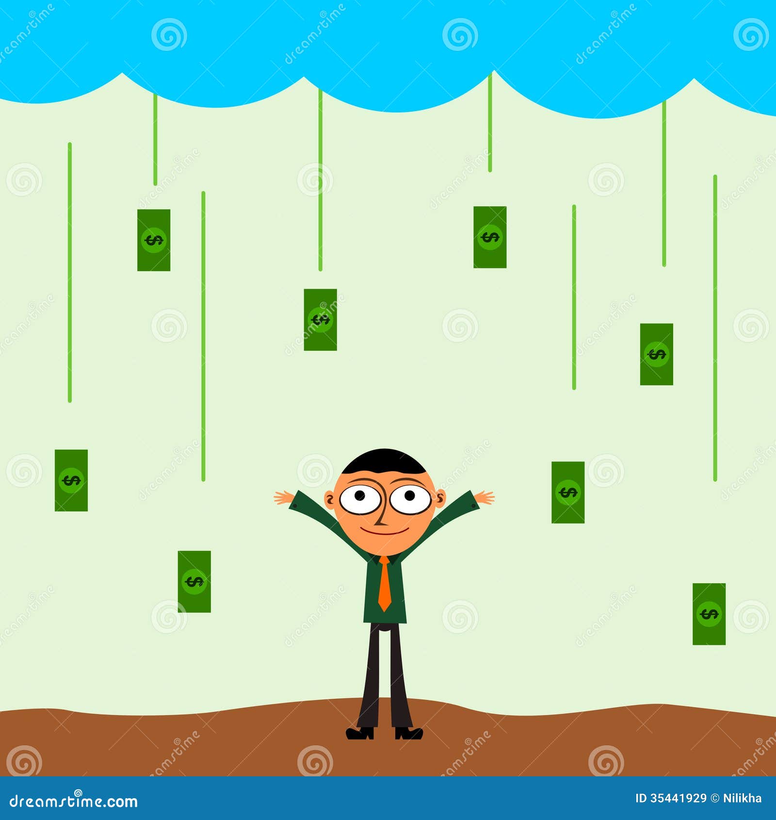 Falling bills stock illustration. Illustration of financial - 35441929