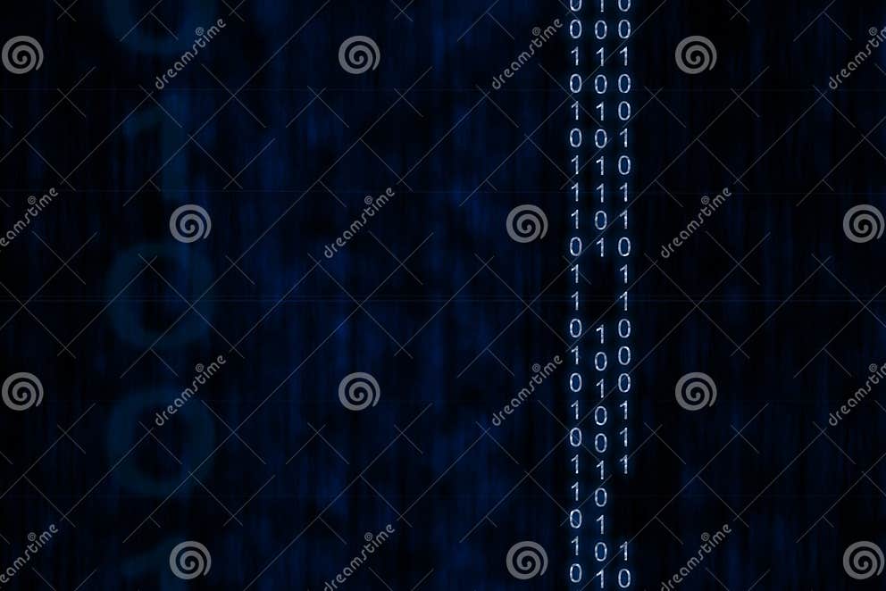 Falling binary numbers stock illustration. Illustration of internet ...