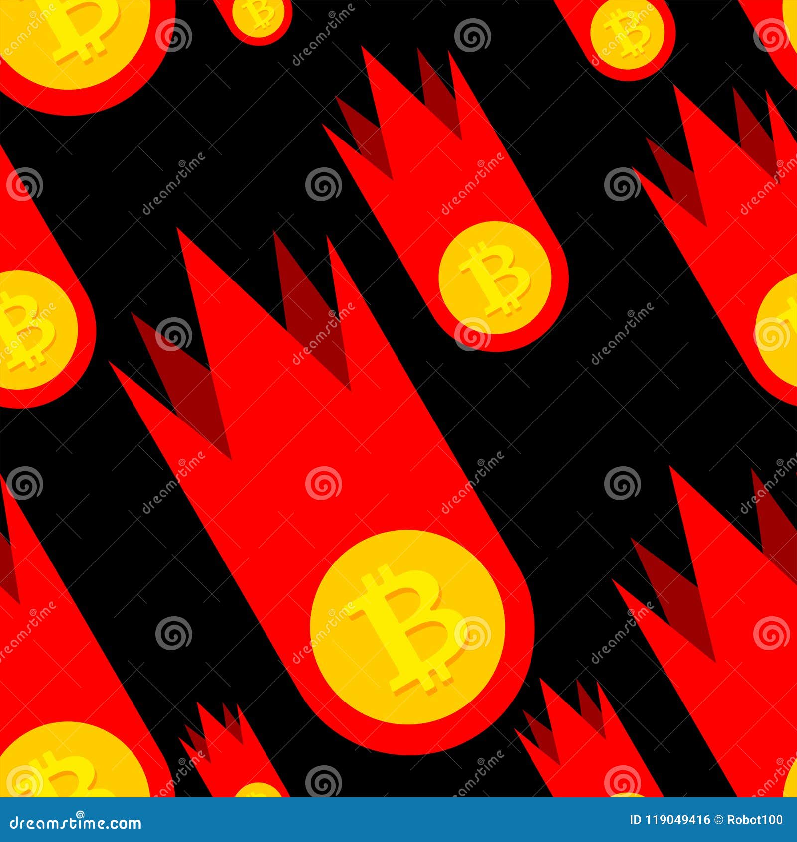 Falling Bitcoin Price Pattern. Decrease in Value of Crypto Currency. Background Vector ...