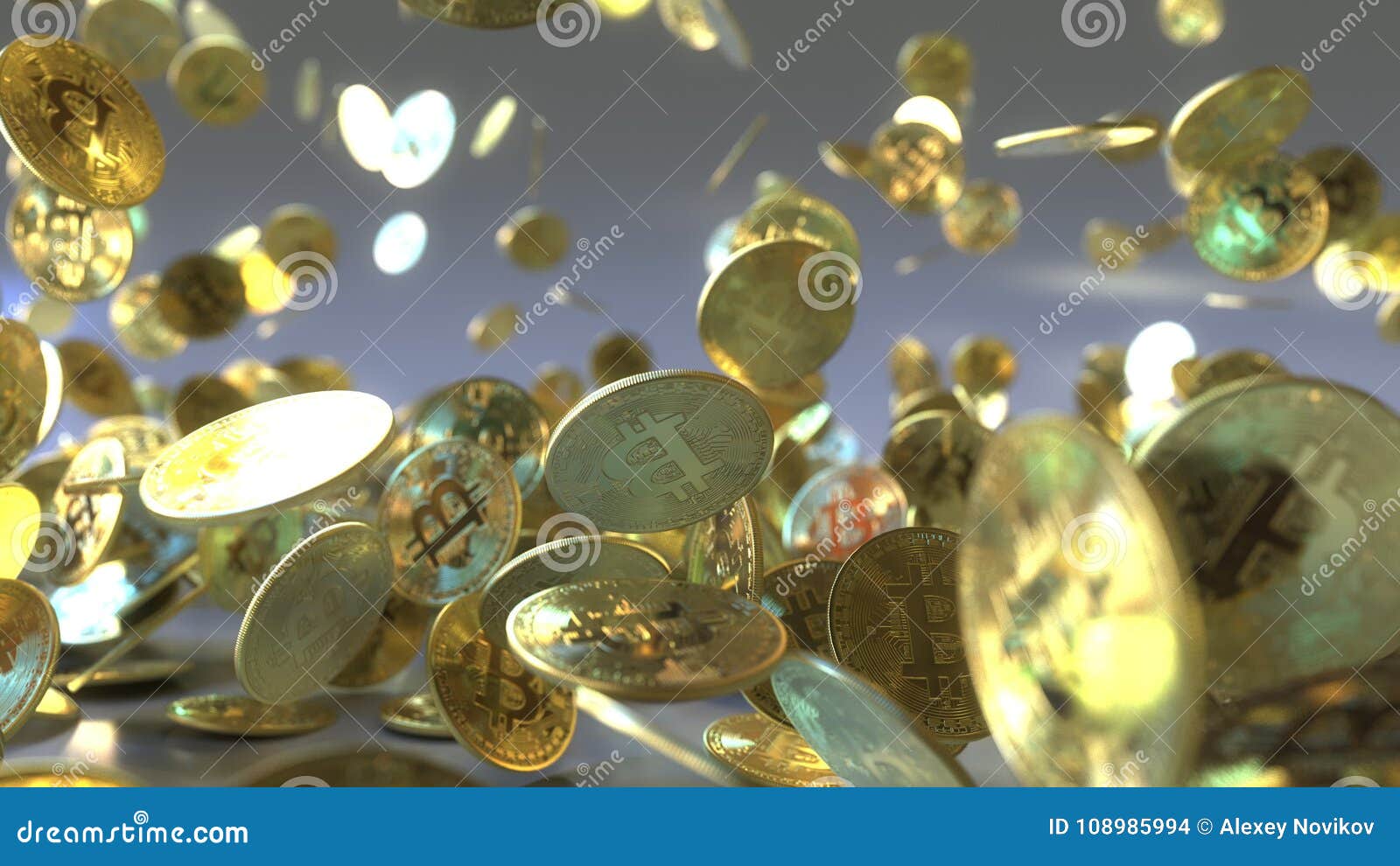 Falling bitcoin tokens stock footage. Video of currency - 108985994