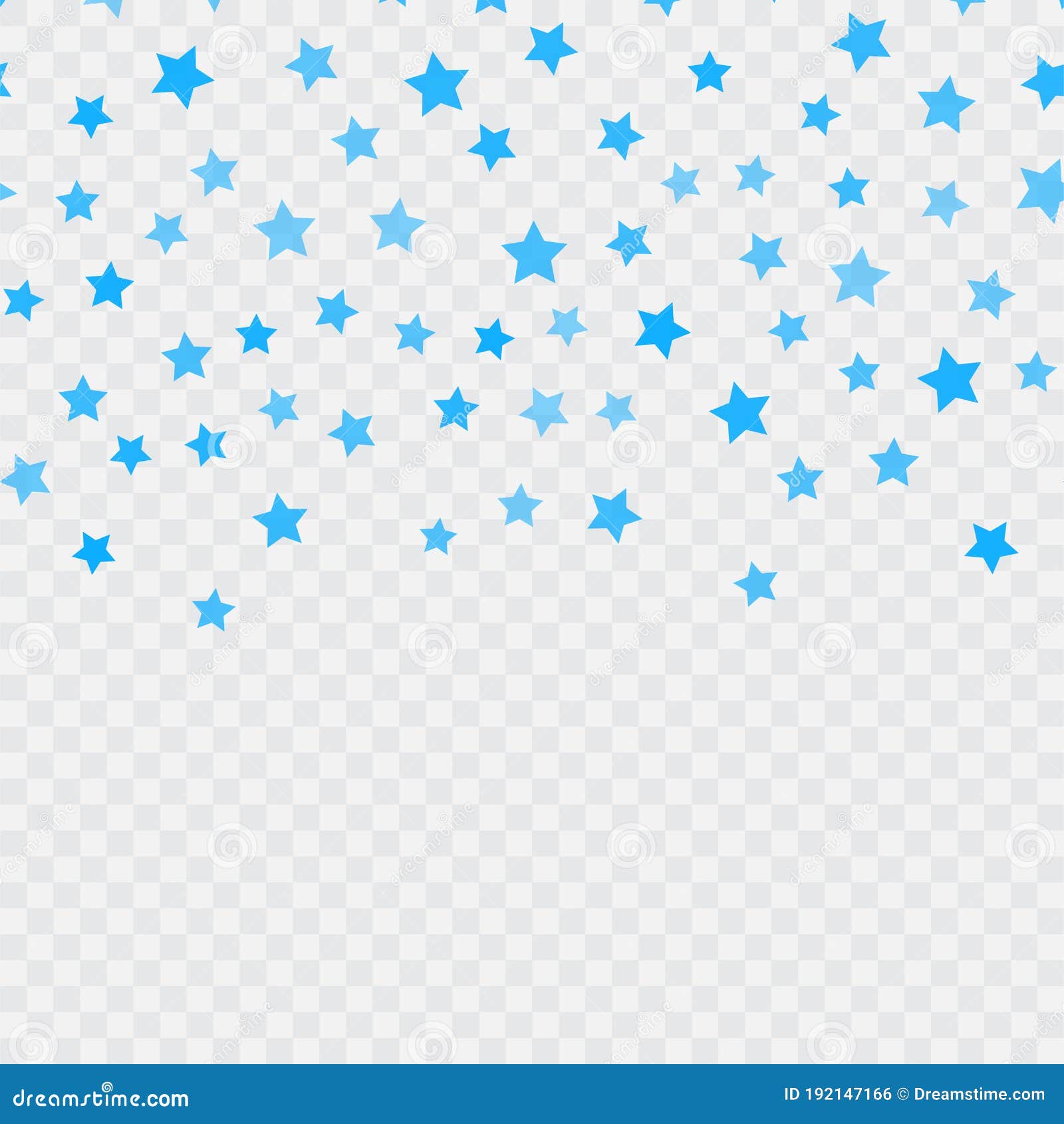 Falling Blue Stars on Transparent Background. Vector Stock Vector ...