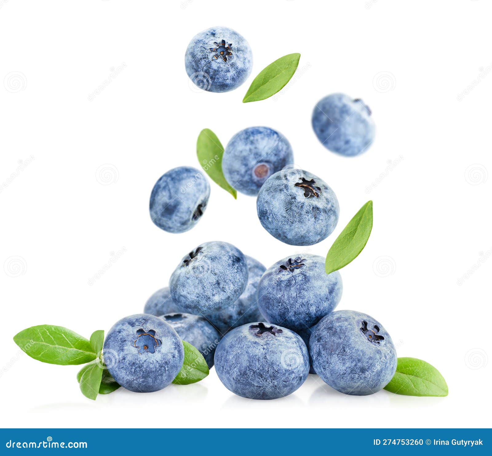 Falling blueberries stock photo. Image of levitation - 274753260