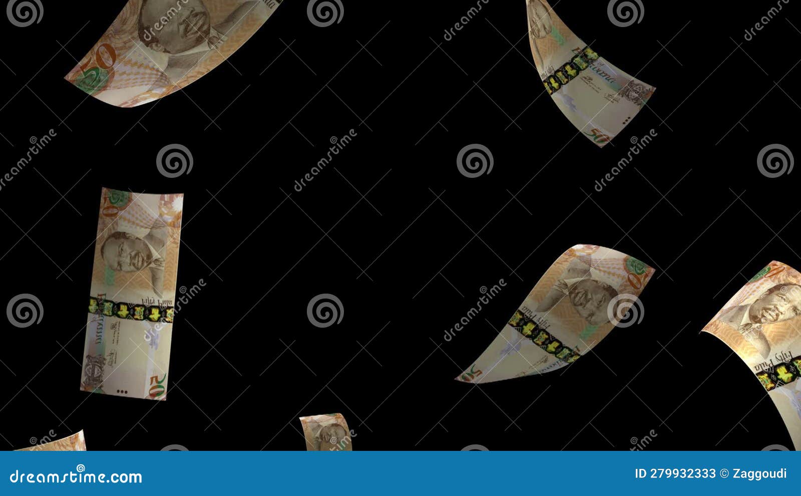 Falling Botswana Banknote Animation Background Stock Video - Video of ...