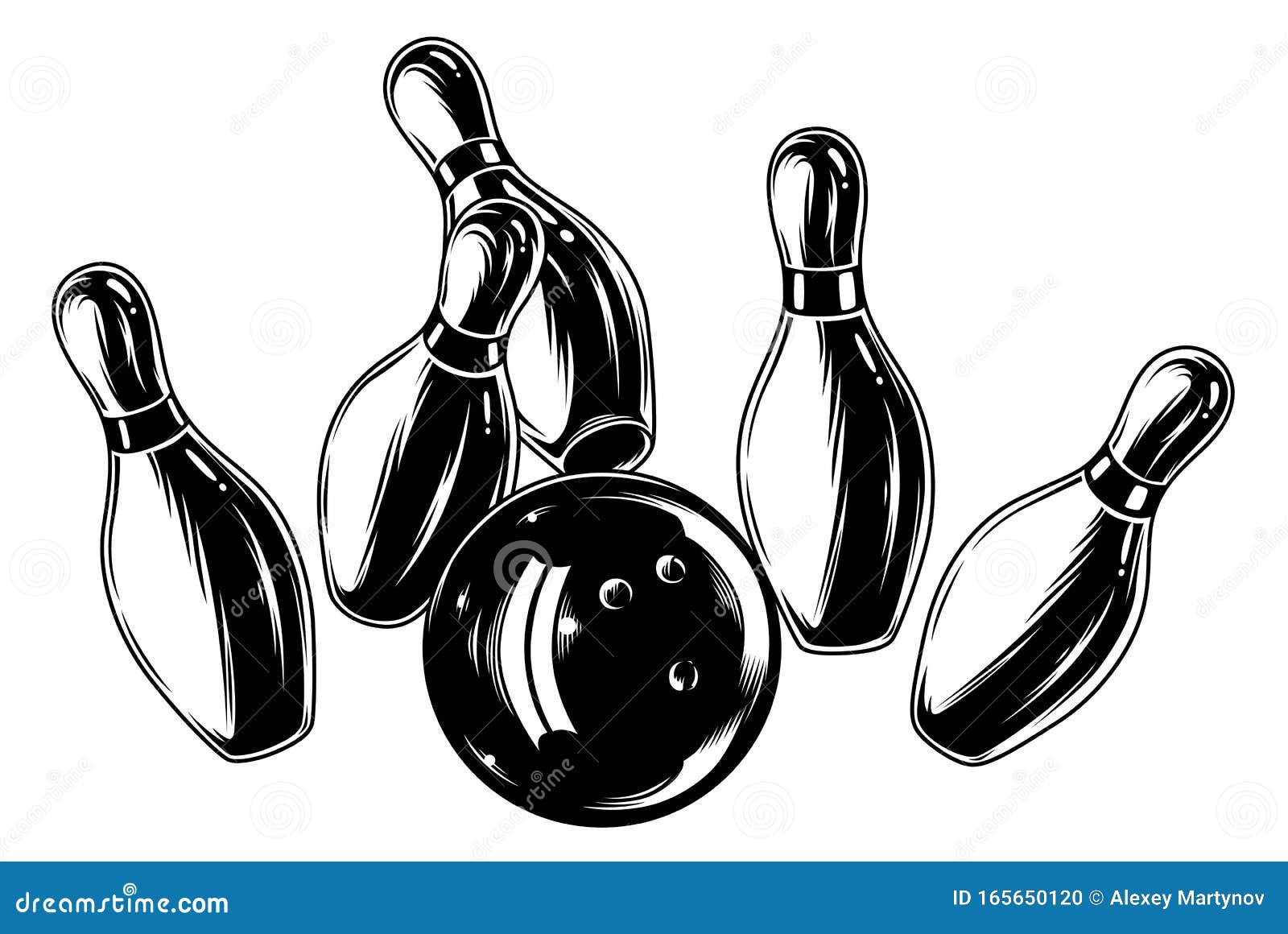 Falling Bowling Pins and Ball 向量例证 - 插画 包括有 活动家, 空白: 165650120