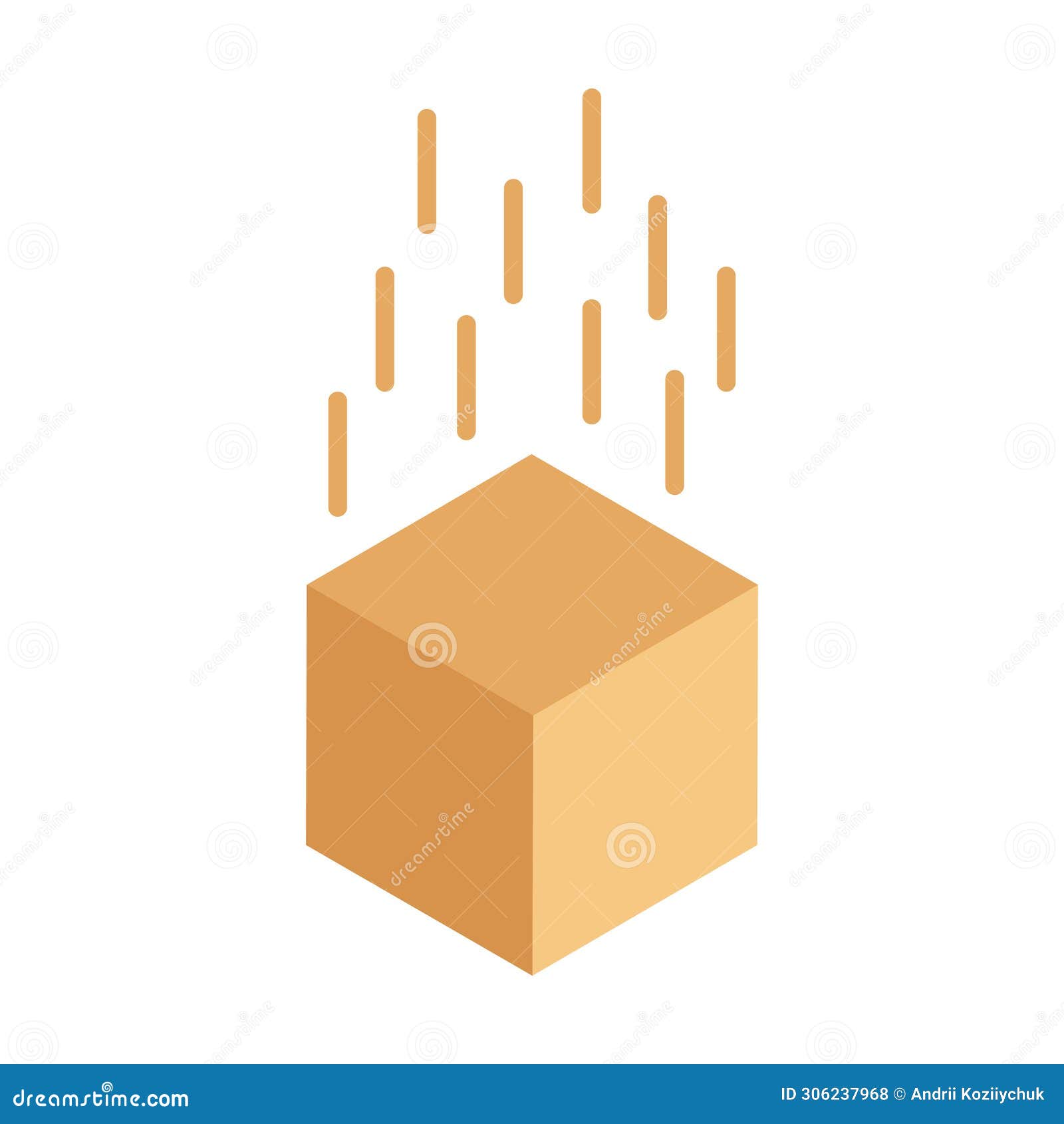 Falling Box Vector Icon. Downward Flying Box Icon. Dropbox Icon ...