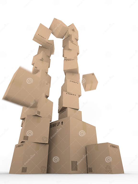 Falling Boxes stock illustration. Illustration of cartoon - 21176559