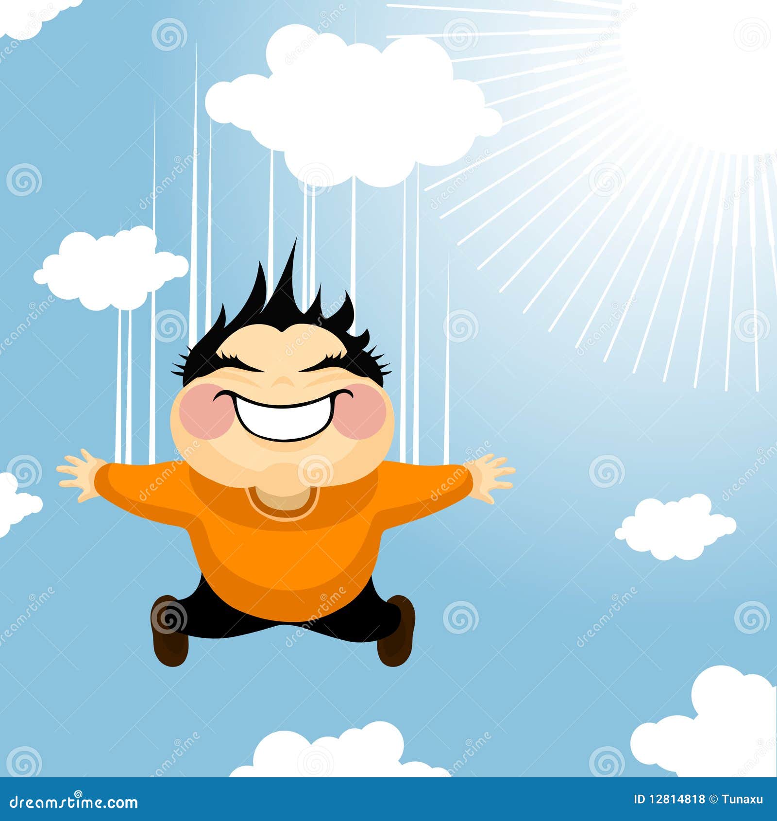 Falling boy stock vector. Illustration of creativity - 12814818